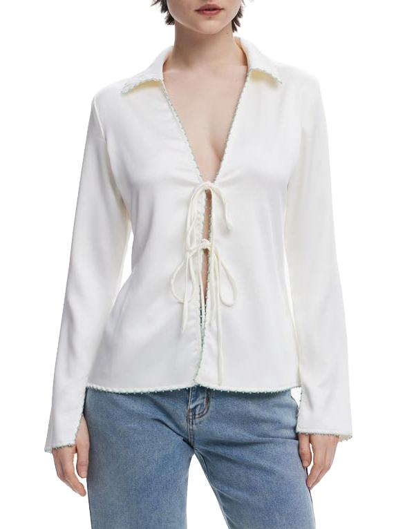 DESIGUAL Tie-Front Shirt